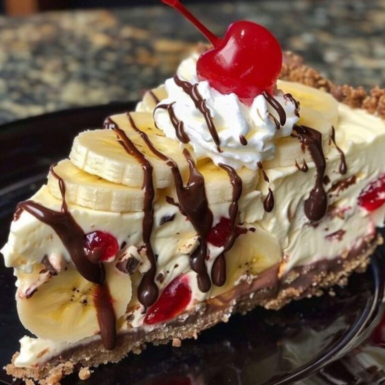 🍌🍫 Heavenly No-Bake Banana Split Cheesecake with Chocolate Pudding Recipe 🍫🍌 - EASY TO COOK