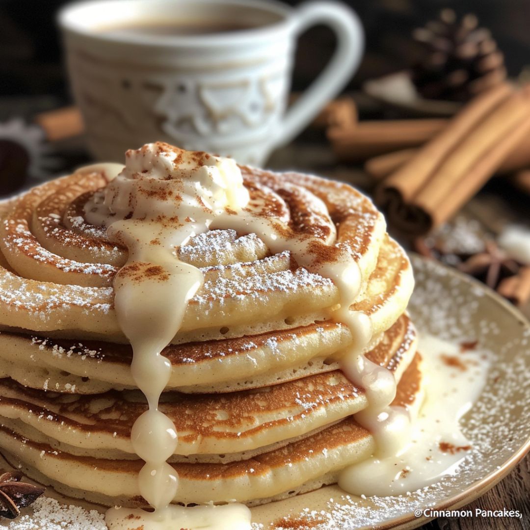 🥞 Cinnamon Roll Pancakes 🥞 - EASY TO COOK