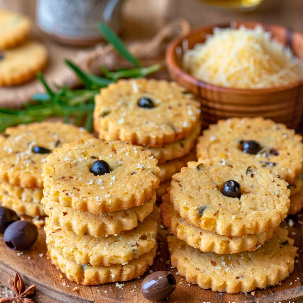 🫒 Olive and Parmesan Shortbread Cookies 🫒 - EASY TO COOK